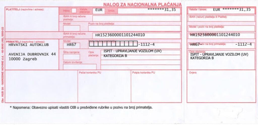 Uplatnice za ispite UV, PPSP, PPP - AK Siget